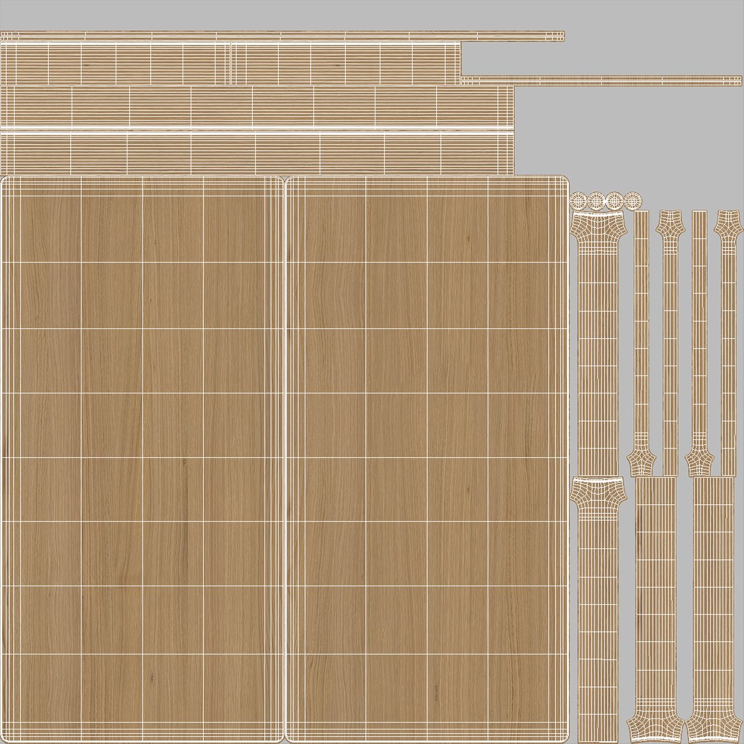Minimalist Rectangular Dining Table 3D - TurboSquid 2248544