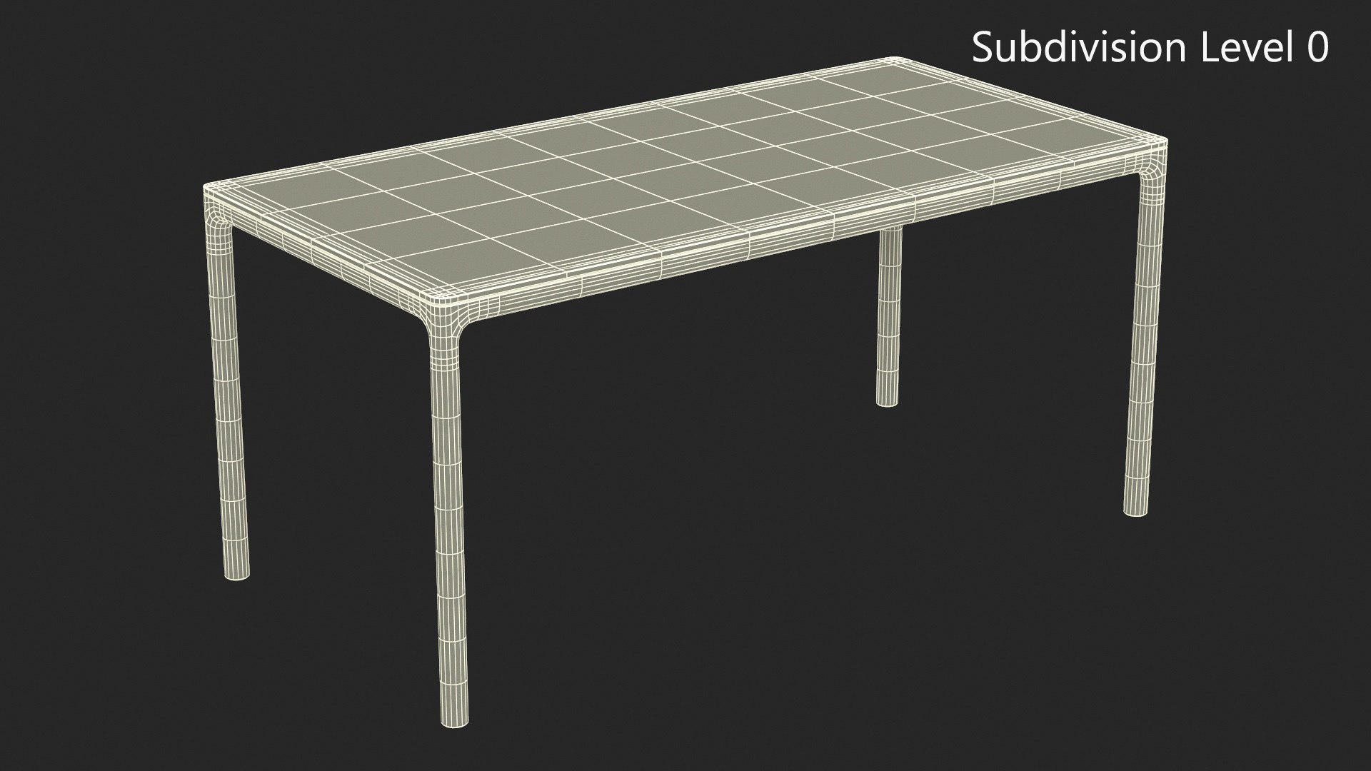 Minimalist Rectangular Dining Table 3D - TurboSquid 2248544