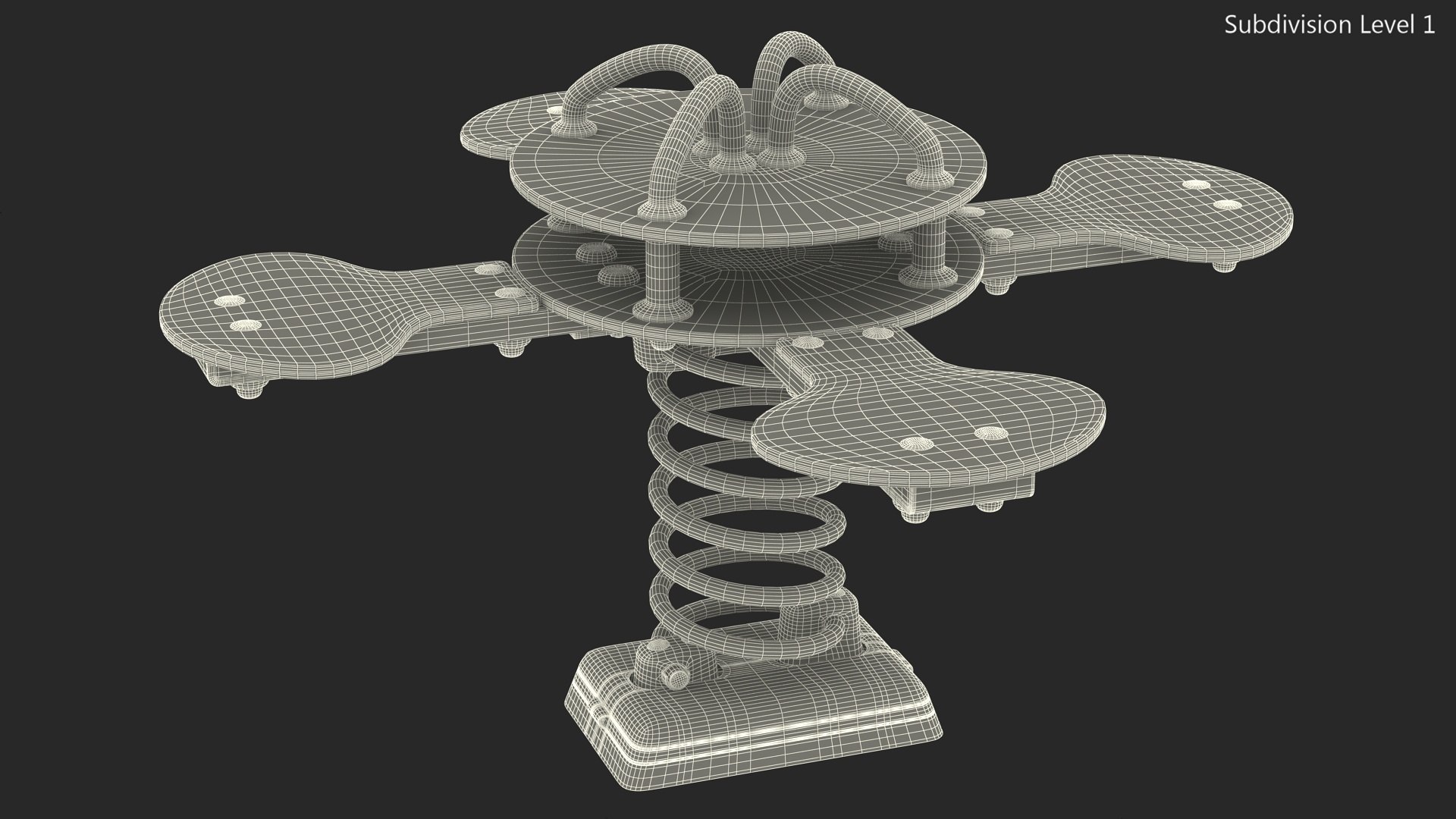 Outdoor Playground Flower Springer Model - TurboSquid 2073154