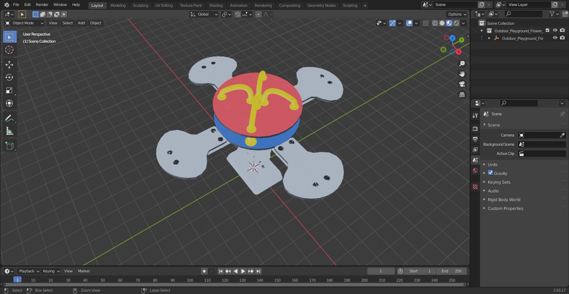 Outdoor Playground Flower Springer Model - TurboSquid 2073154