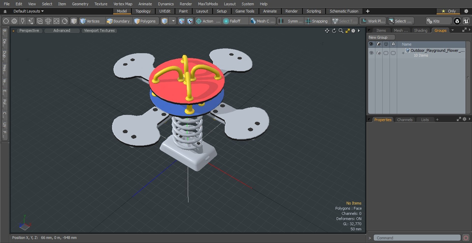 Outdoor Playground Flower Springer Model - TurboSquid 2073154