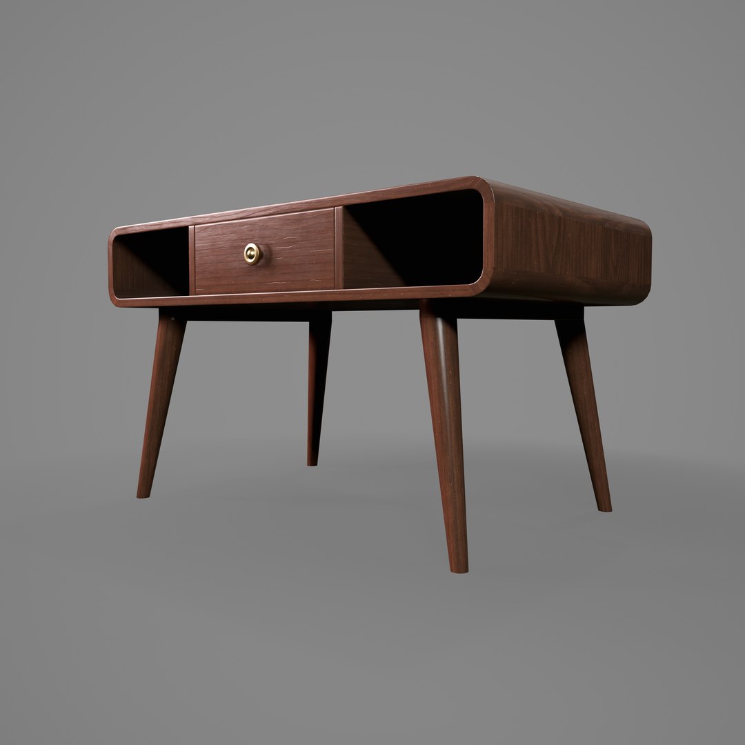 3D Curved Table - TurboSquid 2071273