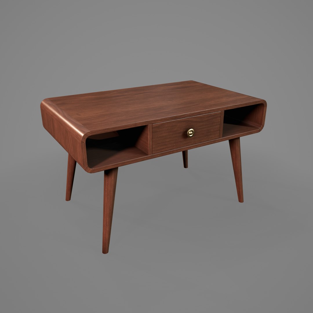 3D Curved Table - TurboSquid 2071273