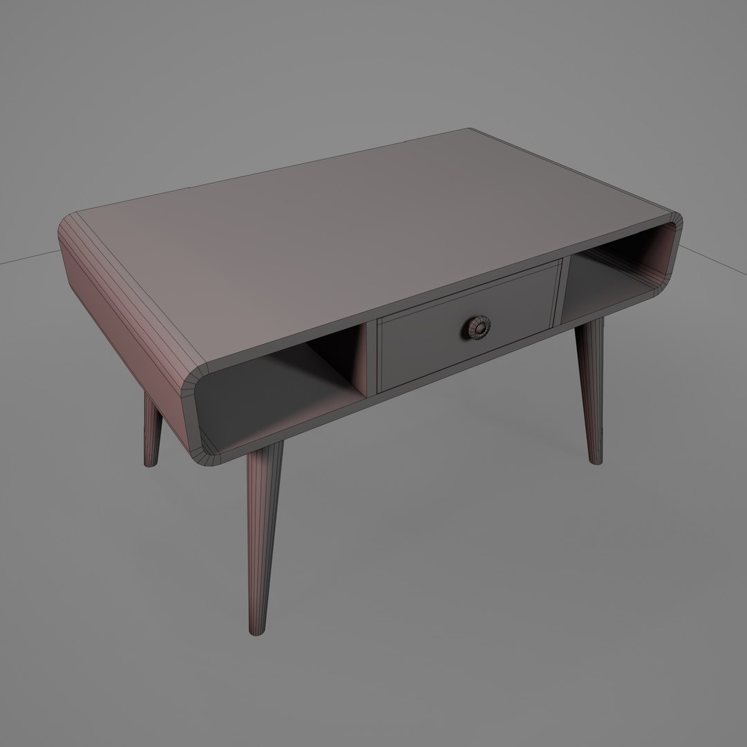 3D Curved Table - TurboSquid 2071273
