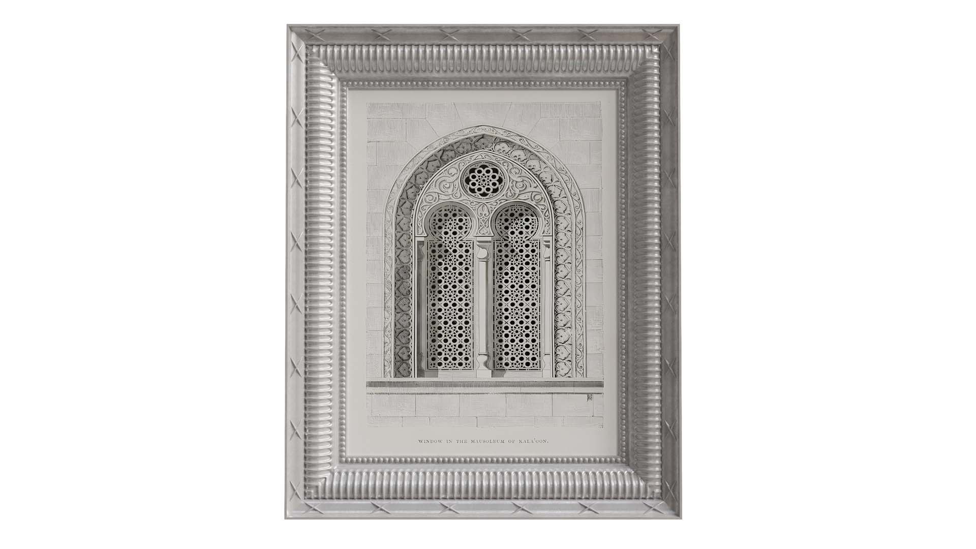 Classic Muslim Islamic Wood Frame Window Frame Drawing Model ...