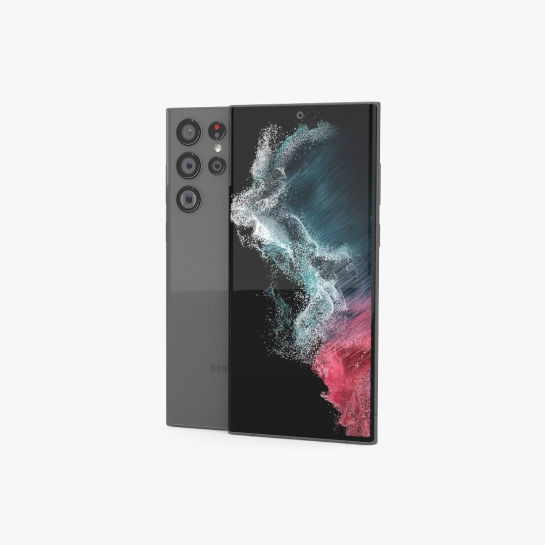 3D модель Samsung Galaxy S22 Ultra Graphite - TurboSquid 2031509