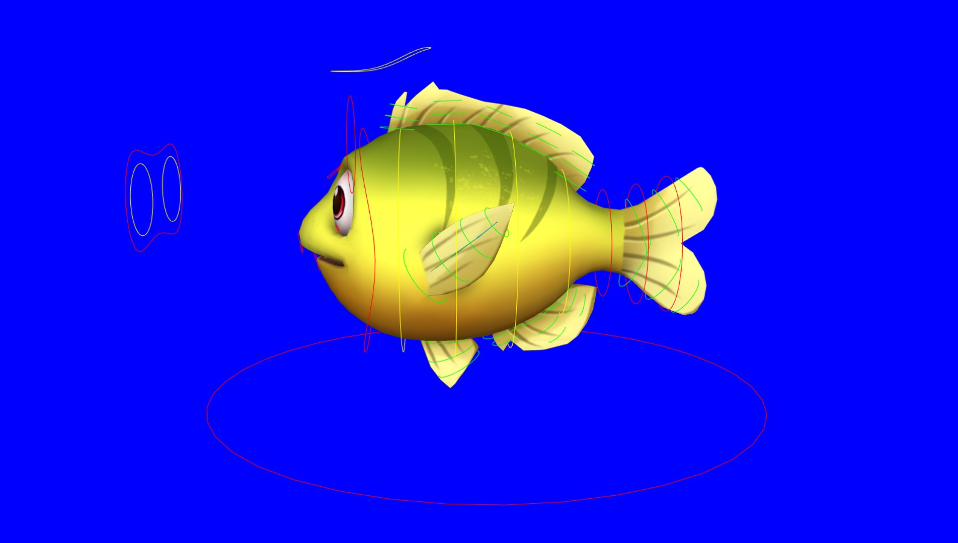 3D Model Blue Gill Fish Toon - TurboSquid 1586057