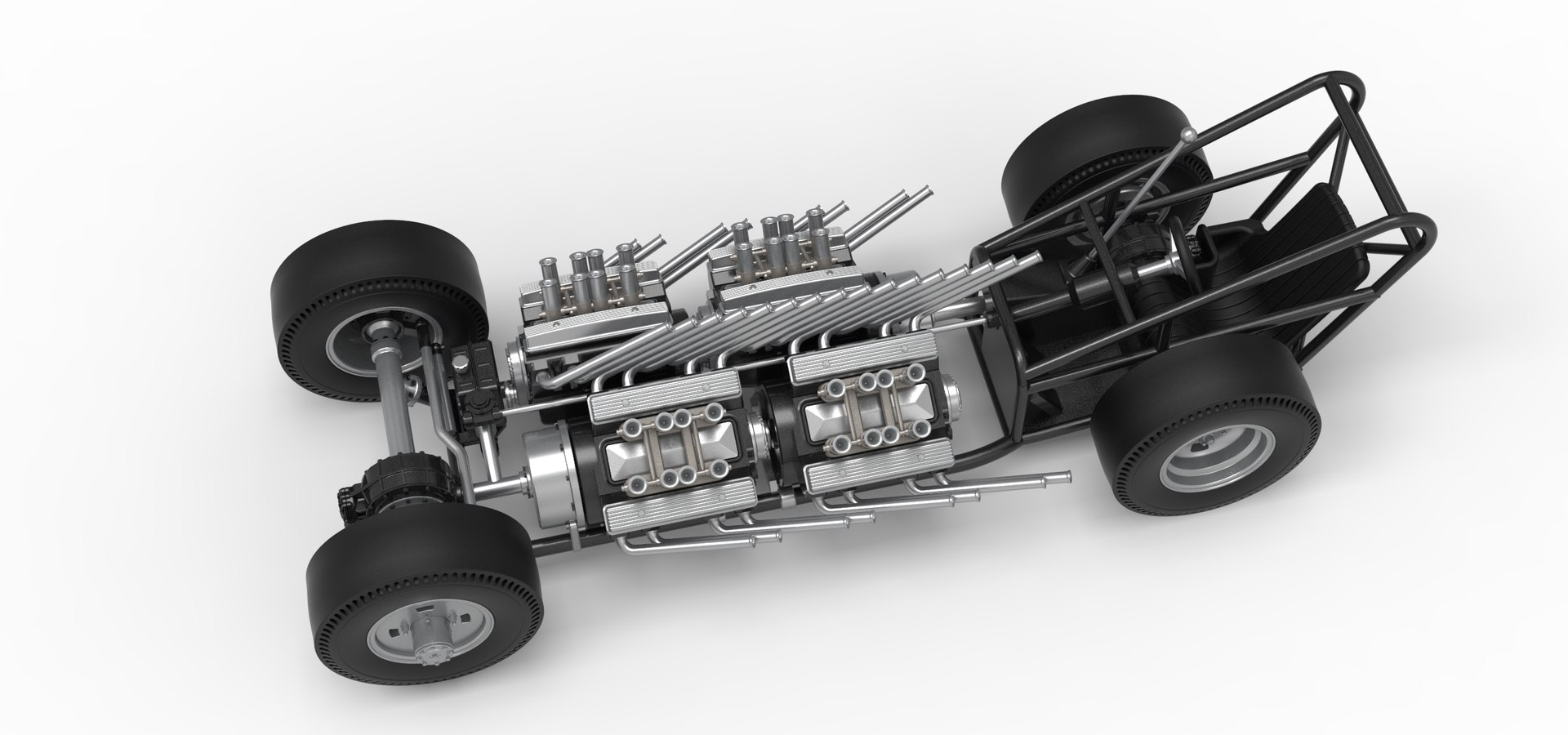 3D Vintage AWD Dragster Base Version 2 Scale 1 To 25 Model - TurboSquid ...
