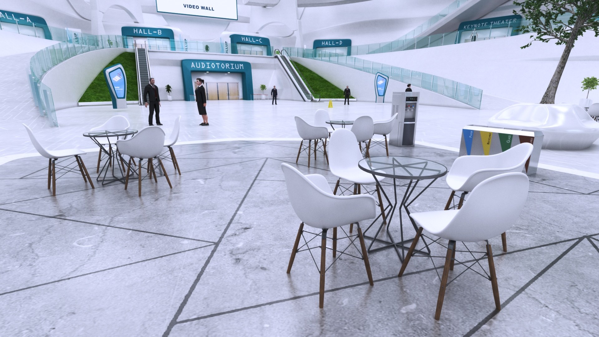 Futuristic E-congress Lobby - 3D - TurboSquid 1713763