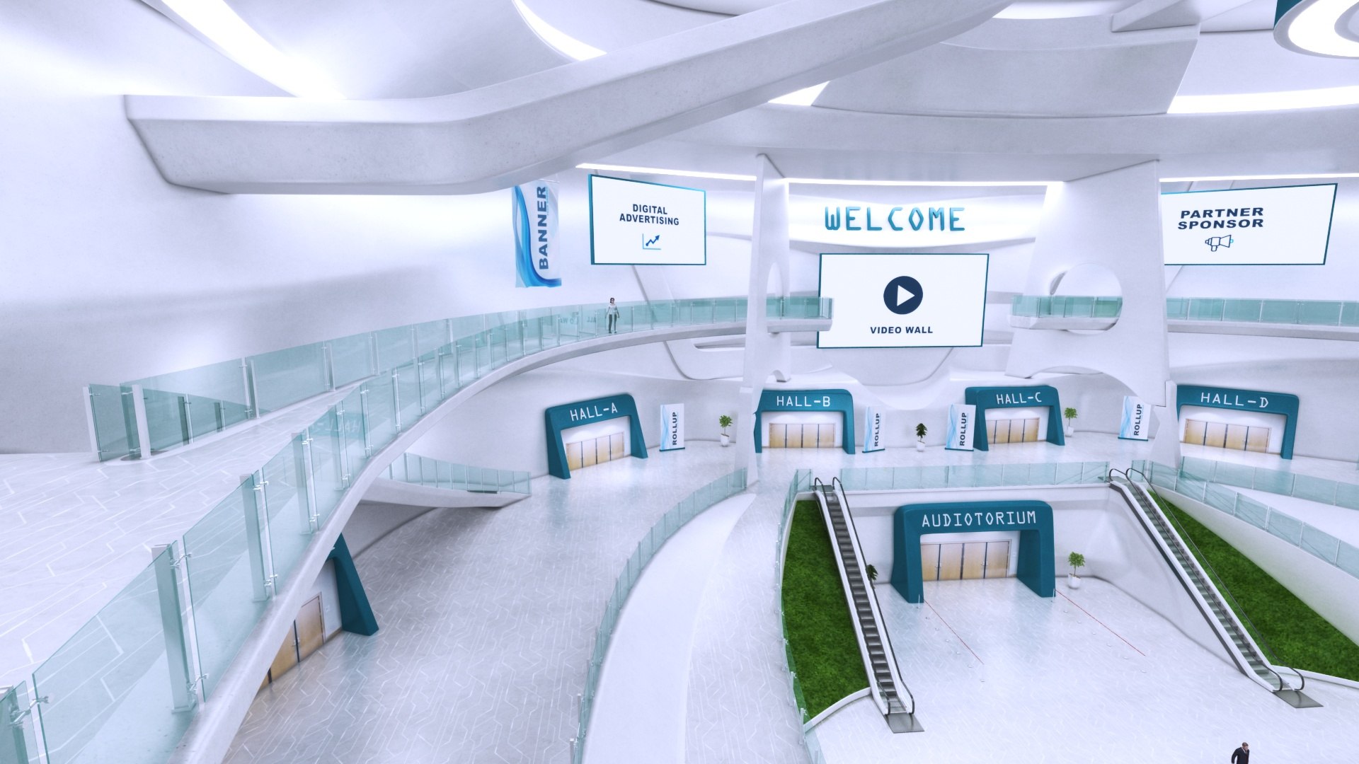Futuristic E-congress Lobby - 3D - TurboSquid 1713763