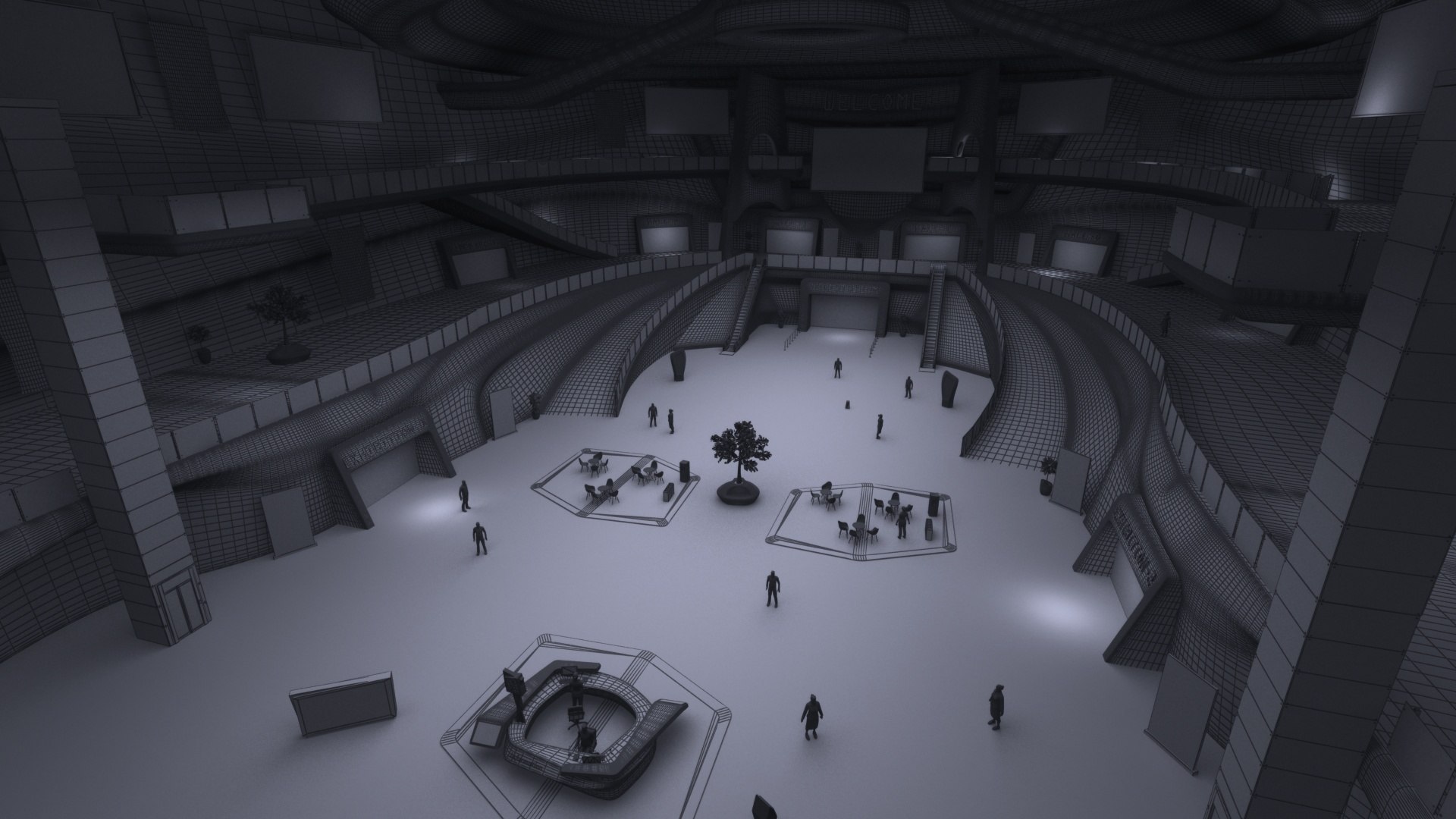 Futuristic E-congress Lobby - 3D - TurboSquid 1713763