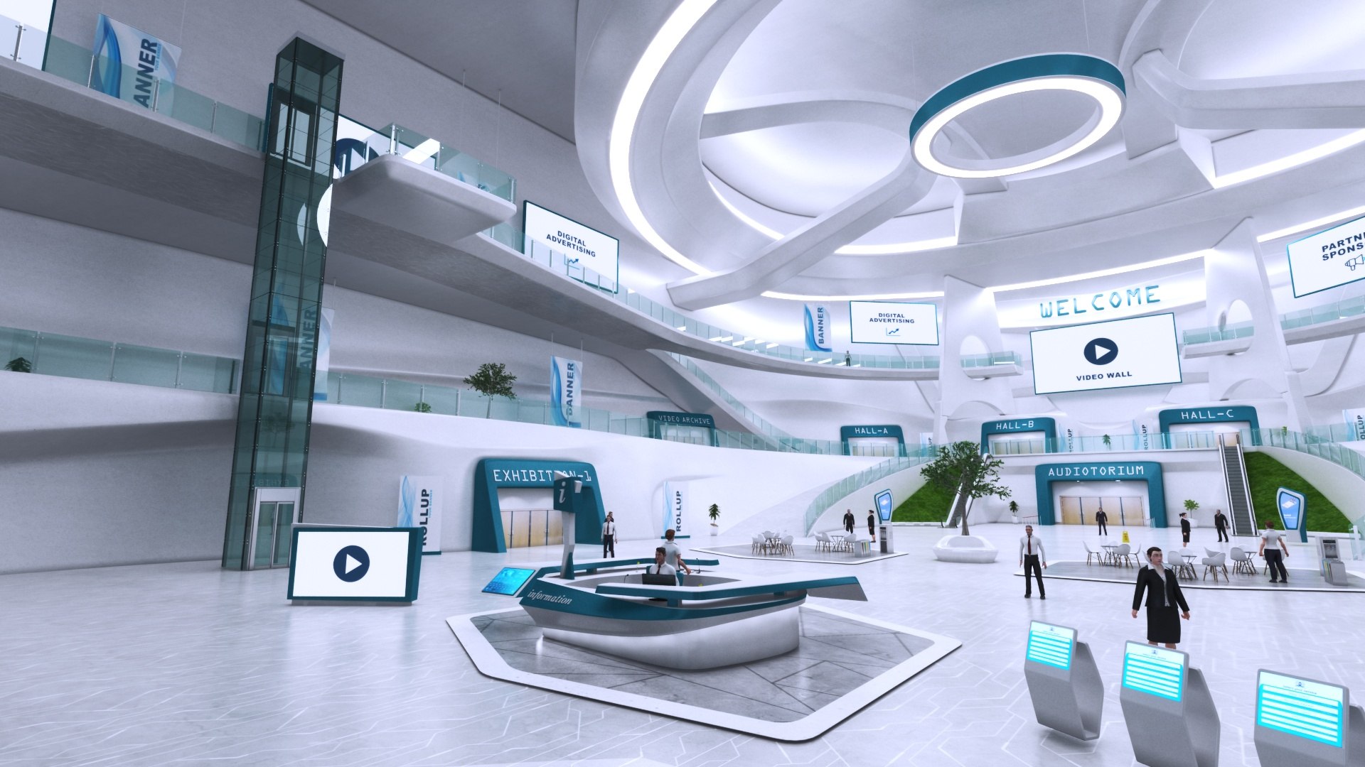 Futuristic E-congress Lobby - 3D - TurboSquid 1713763