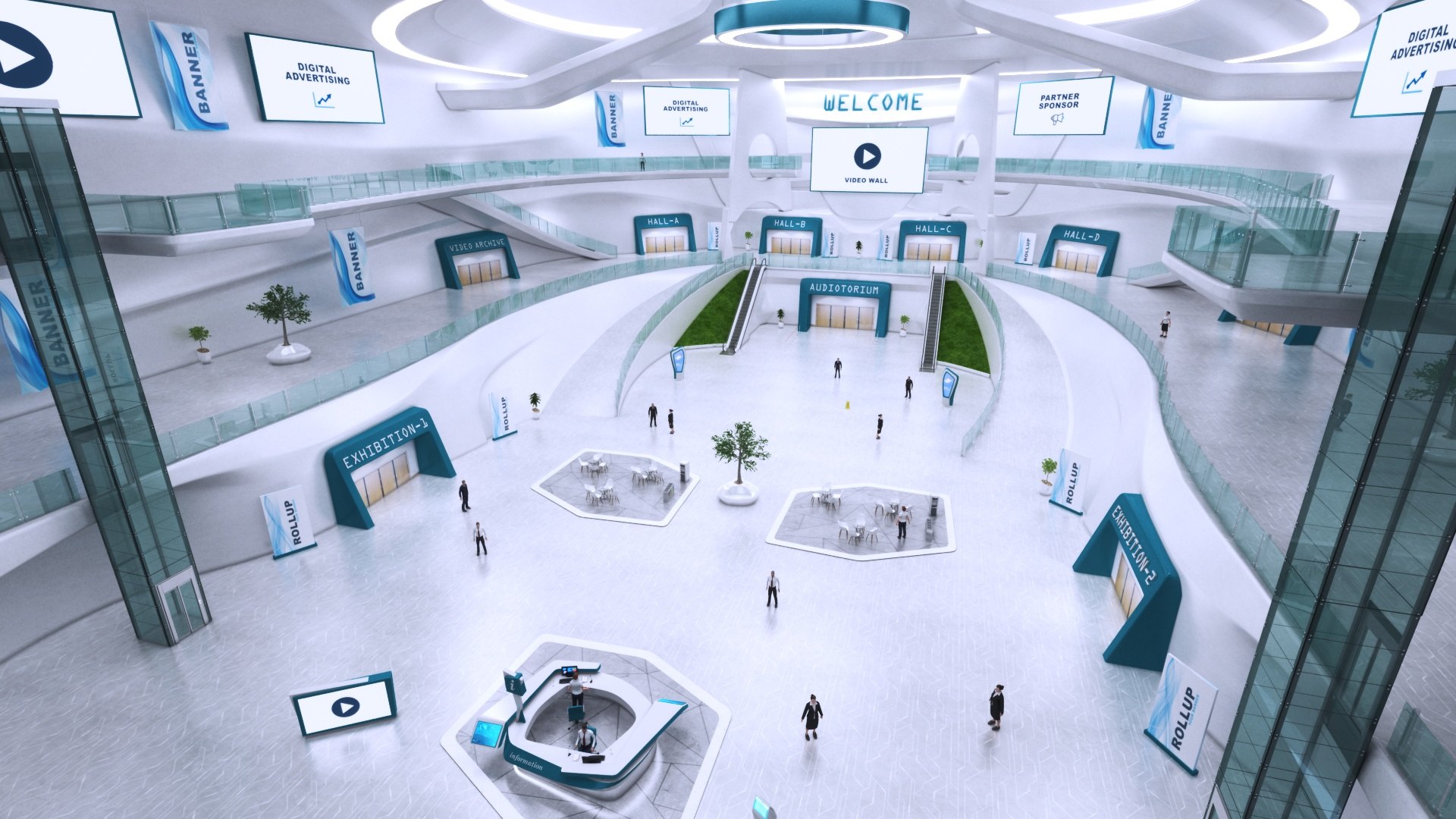 Futuristic E-congress Lobby - 3D - TurboSquid 1713763