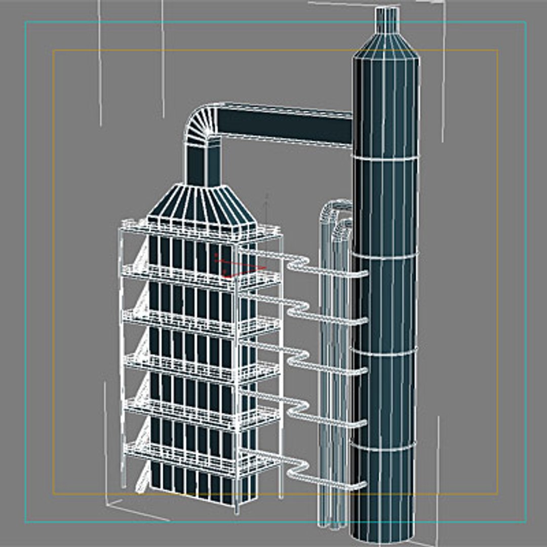 3d Industrial Silo Tank