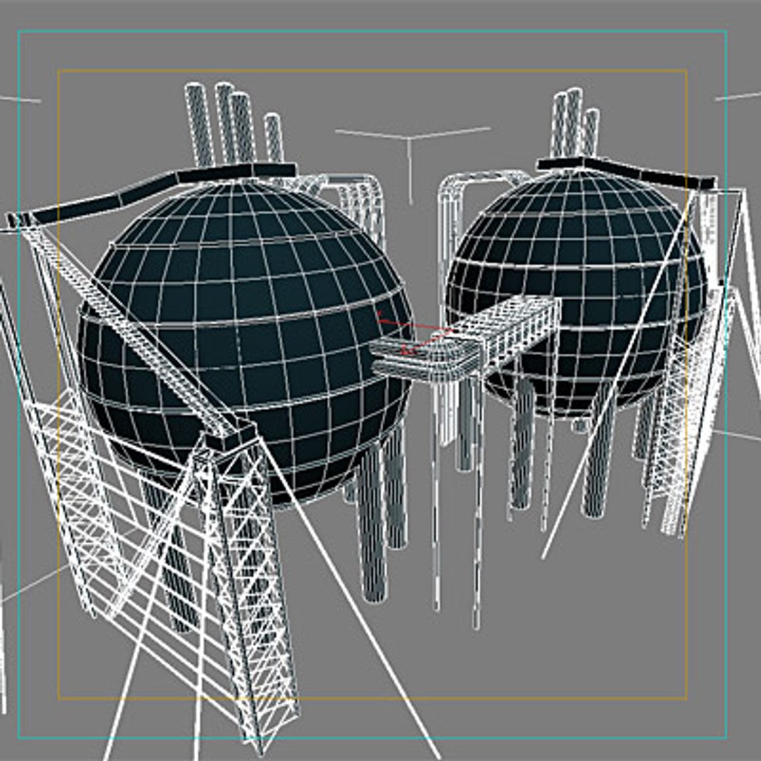 3d Industrial Silo Tank