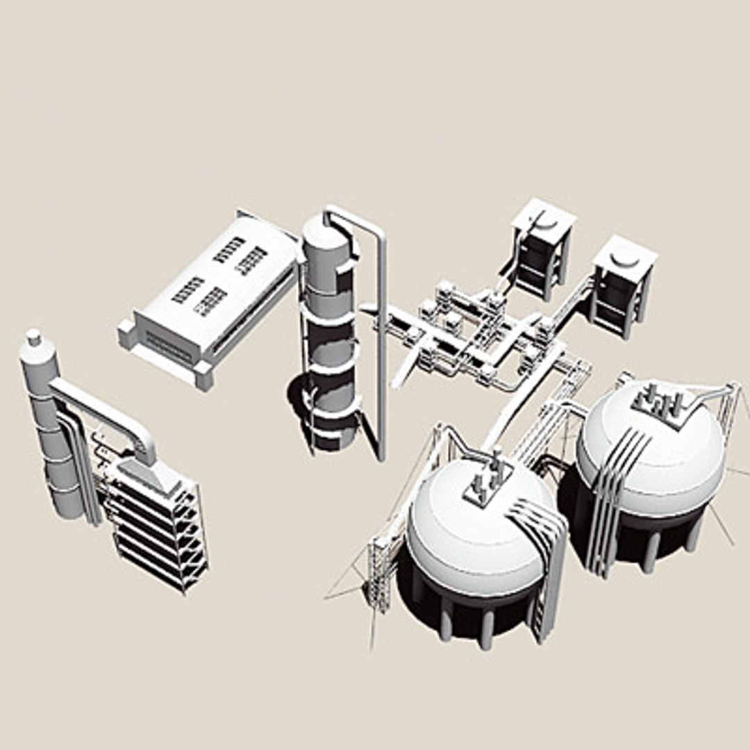 3d Industrial Silo Tank