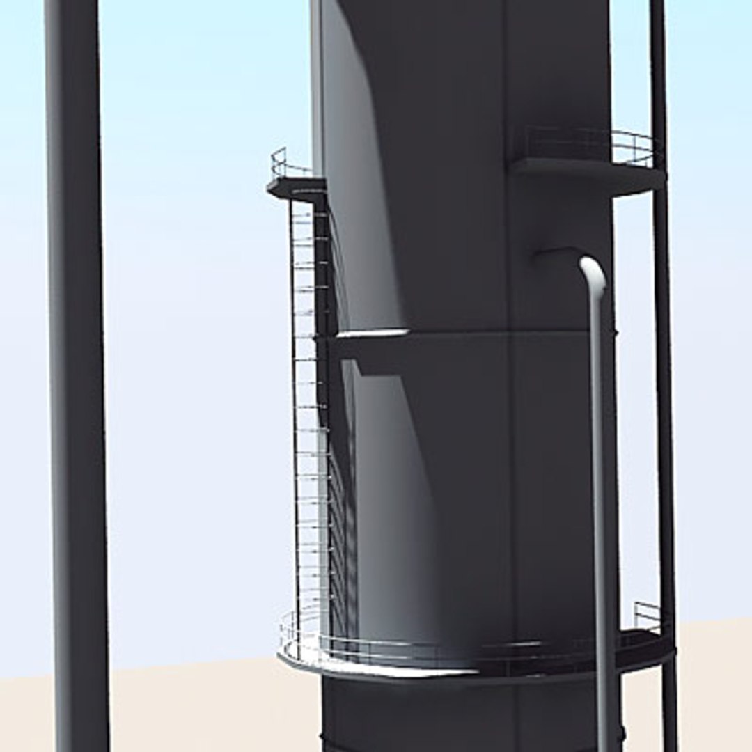 3d Industrial Silo Tank
