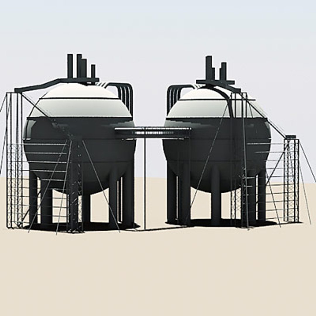 3d Industrial Silo Tank