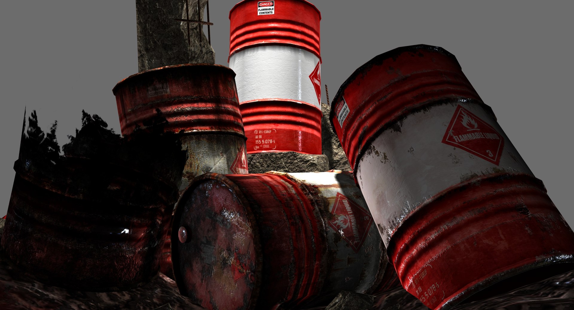 Explosive Barrel - 3d Obj