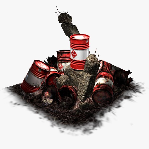 explosive barrel - 3d obj