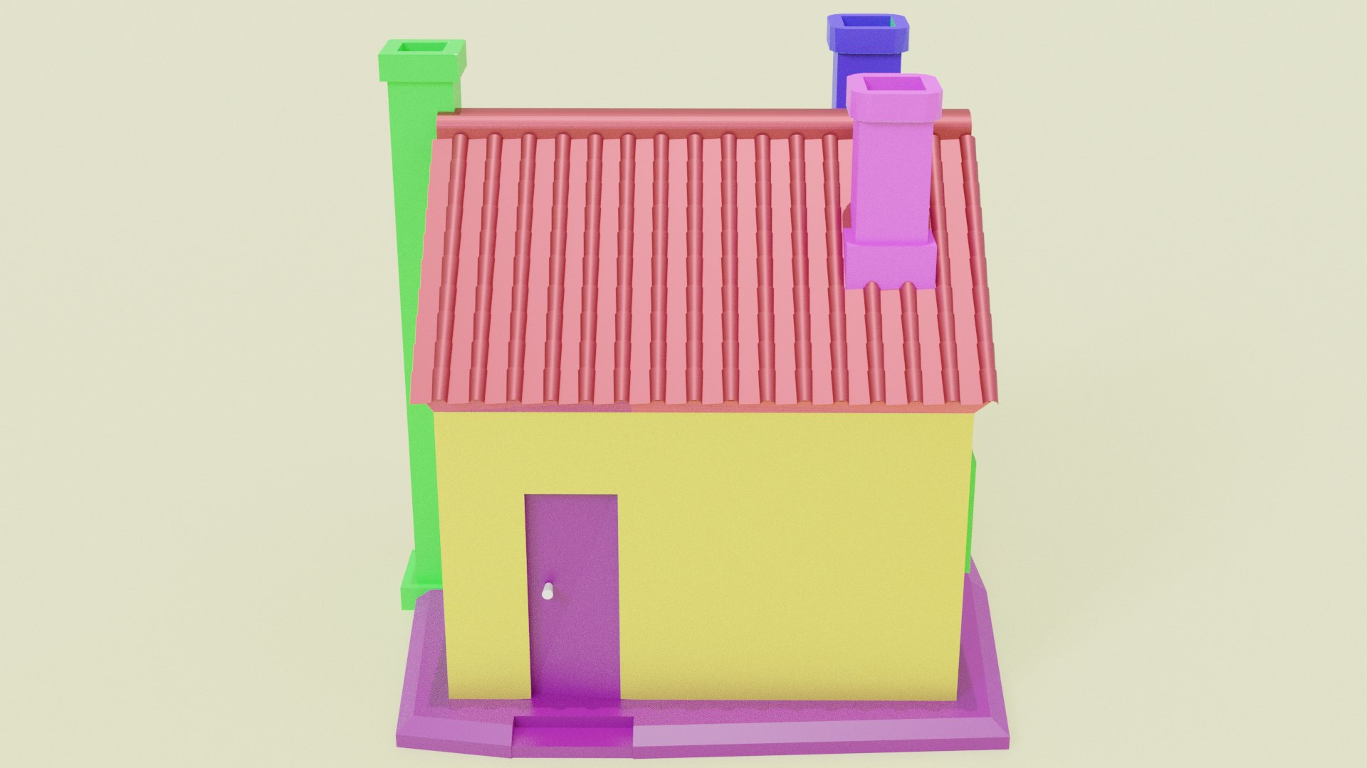 3D Model Collored House - TurboSquid 1653755