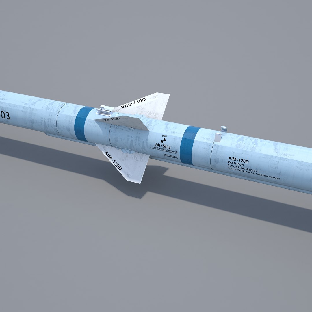 Aim-120d Missile 3d Max
