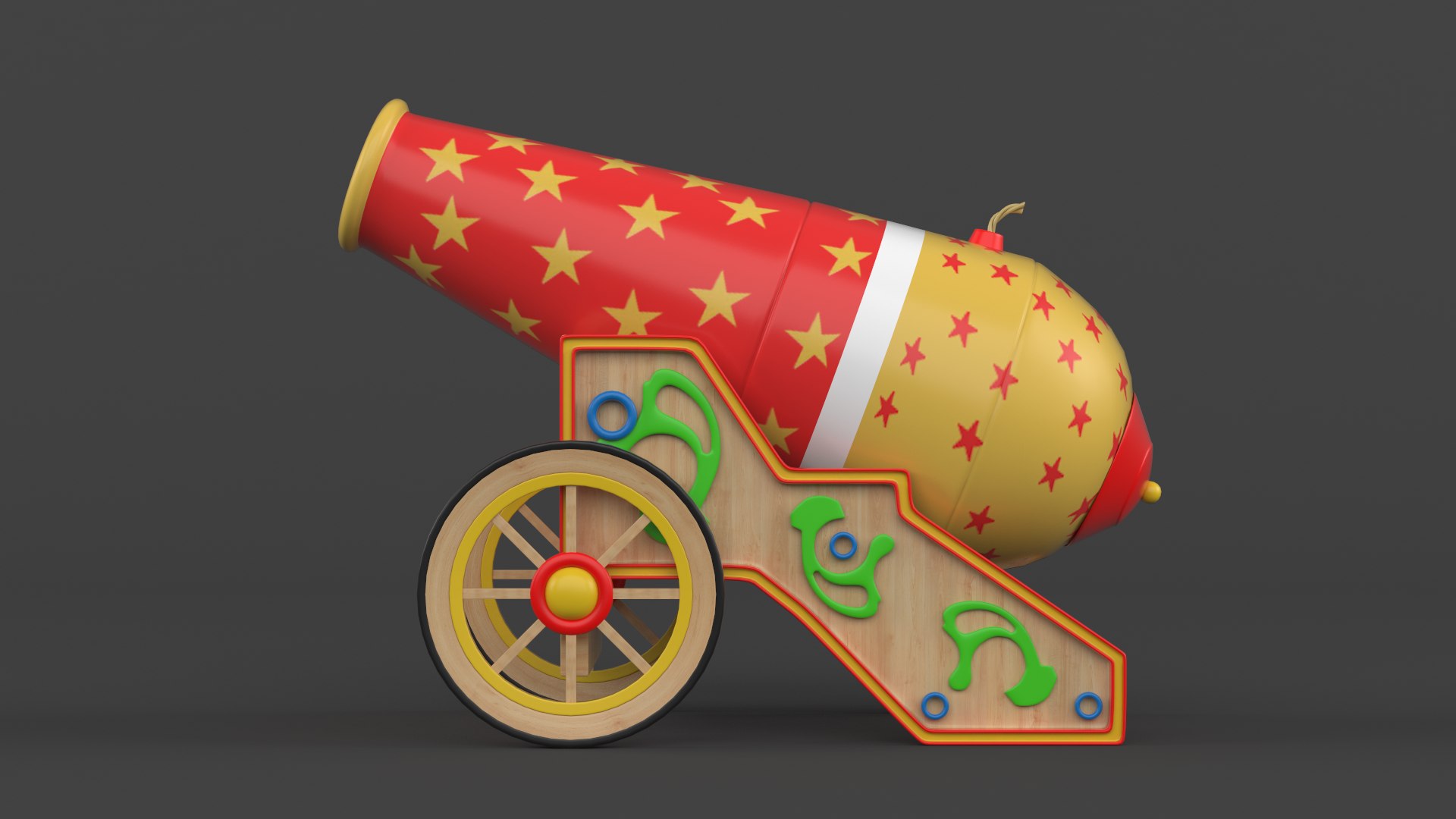 Circus Cannon 3D Model - TurboSquid 2226479