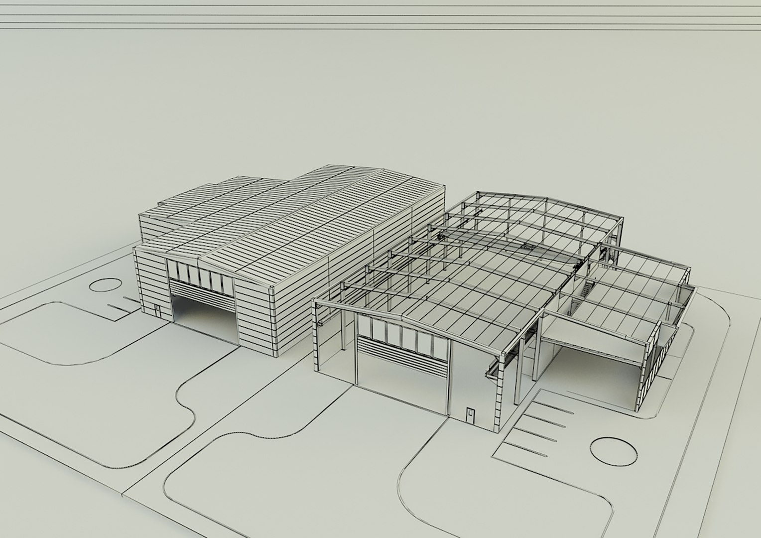 3D Industrial Hall Marine Buildings - TurboSquid 2063148