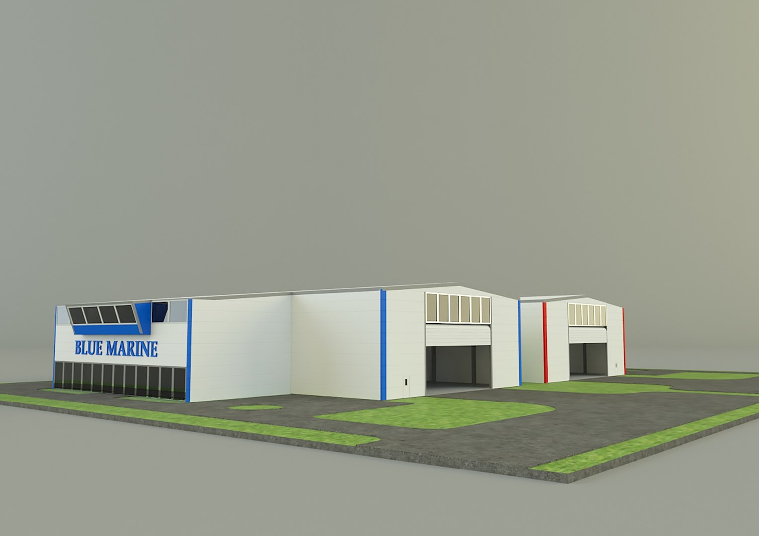 3D Industrial Hall Marine Buildings - TurboSquid 2063148