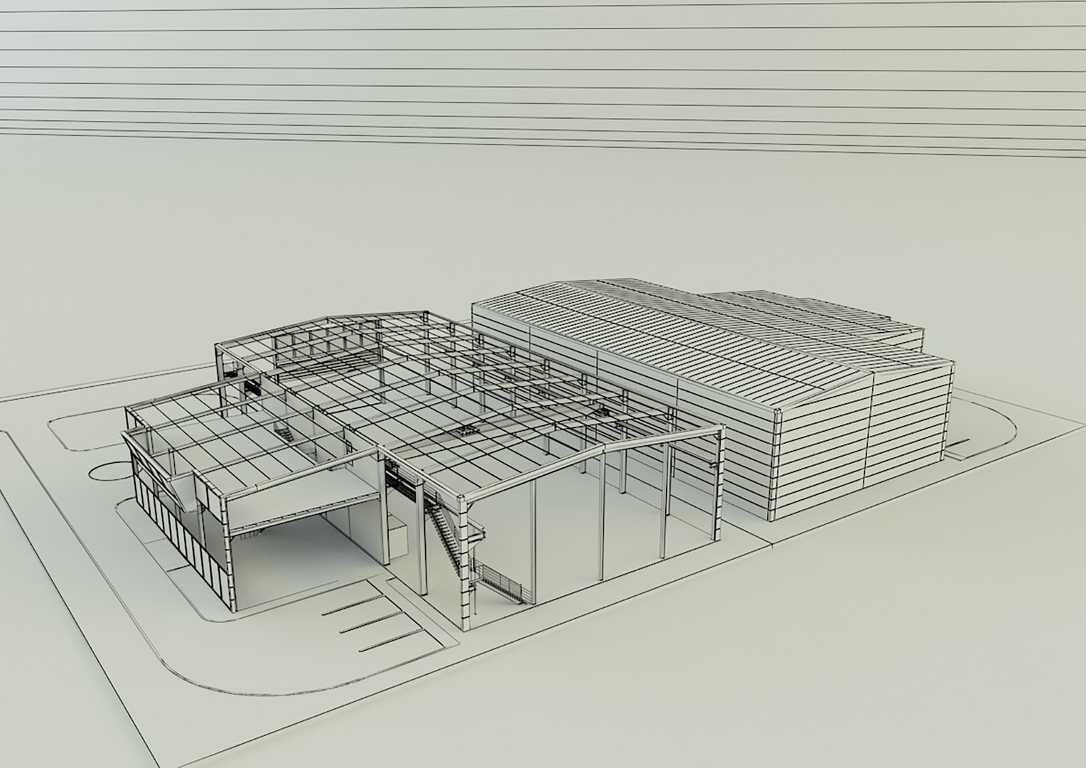 3D Industrial Hall Marine Buildings - TurboSquid 2063148