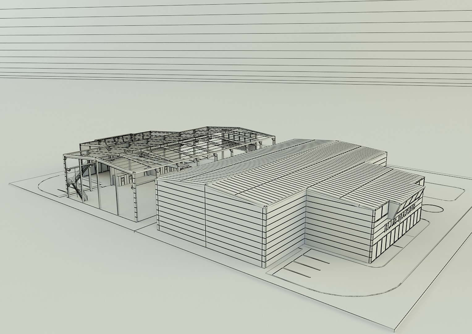 3D Industrial Hall Marine Buildings - TurboSquid 2063148