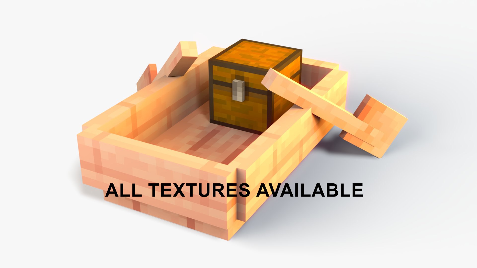 3D Minecraft Boat Rig - TurboSquid 2511105