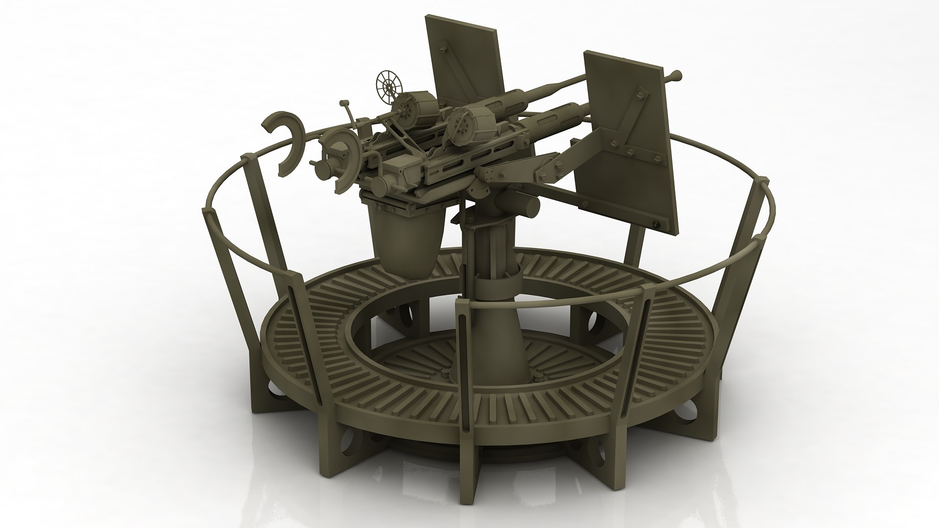 USA Twin 20mm70 AA Cannon 3D model - TurboSquid 1756206