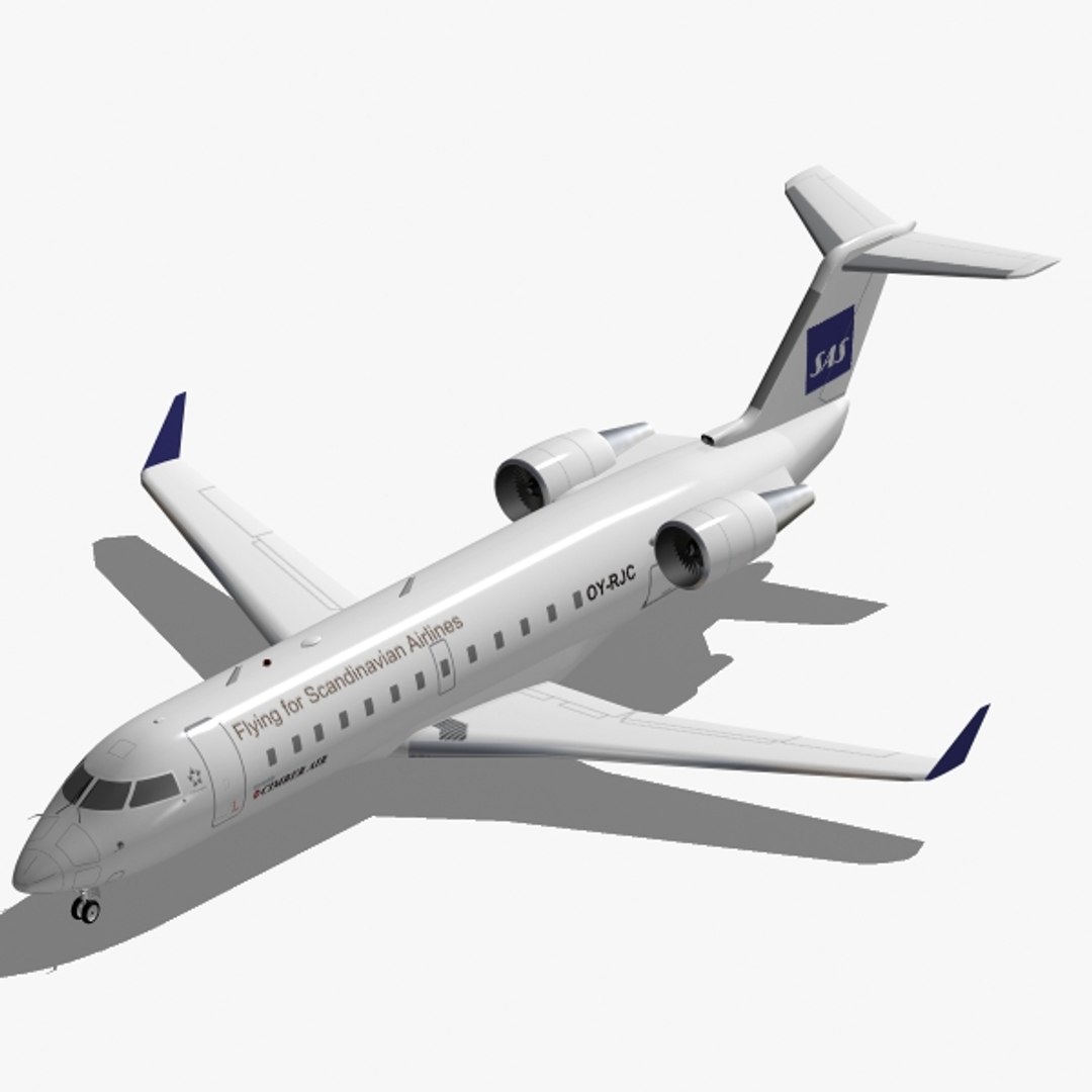 3d model of bombardier crj-200 sas crj