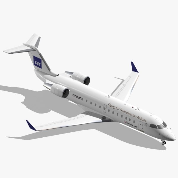 3d model of bombardier crj-200 sas crj