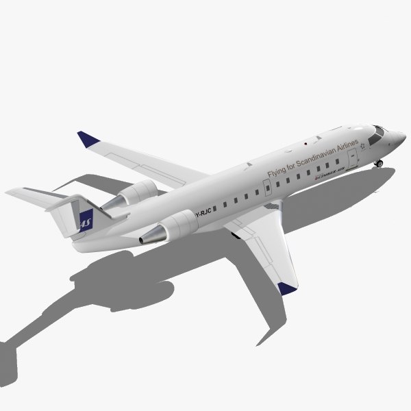3d model of bombardier crj-200 sas crj