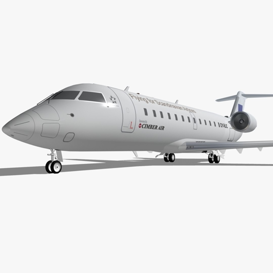 3d Model Of Bombardier Crj-200 Sas Crj