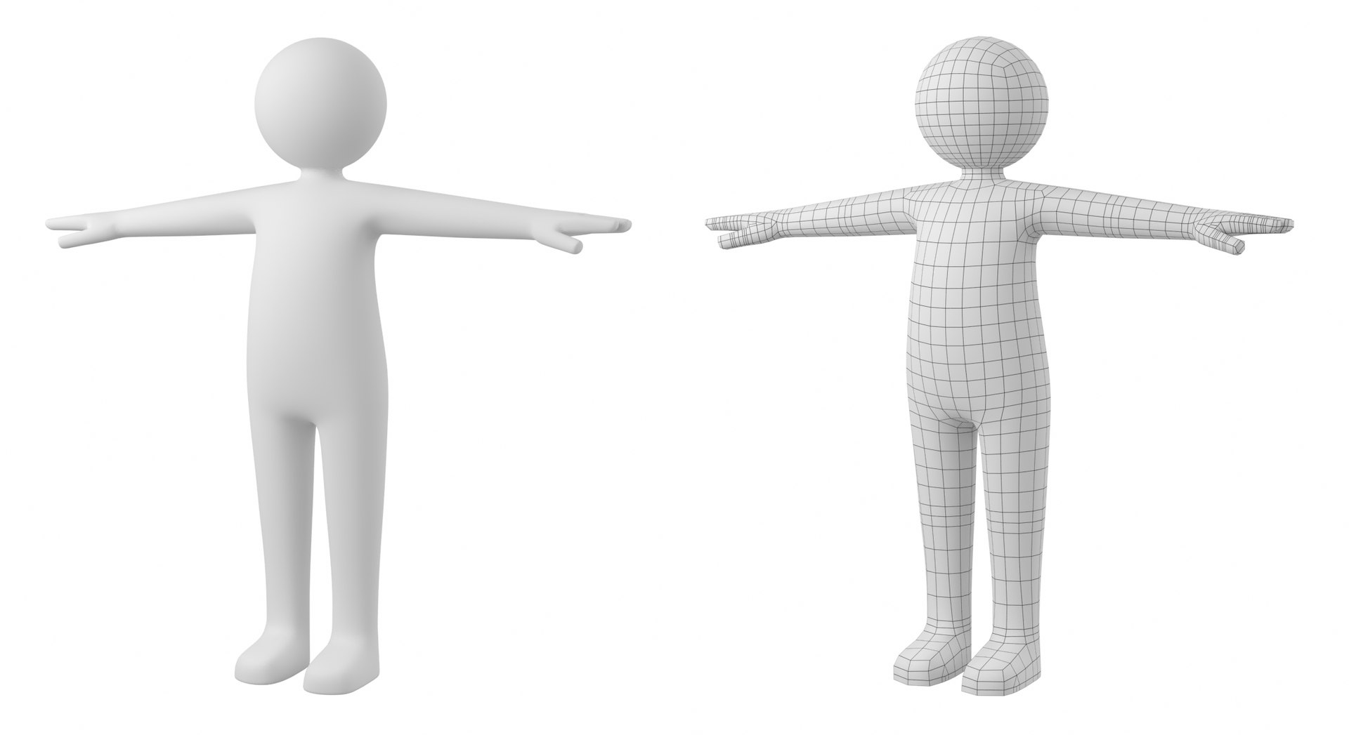 3D Stickman In T-Pose - TurboSquid 2114373