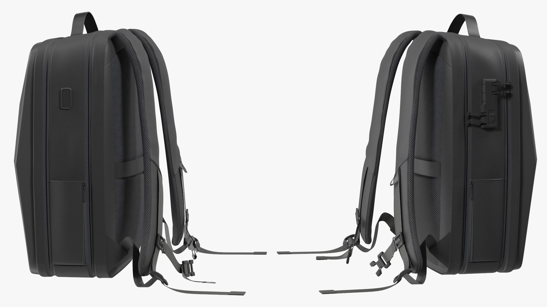 3D Waterproof Laptop Backpack Black Model - TurboSquid 2139428