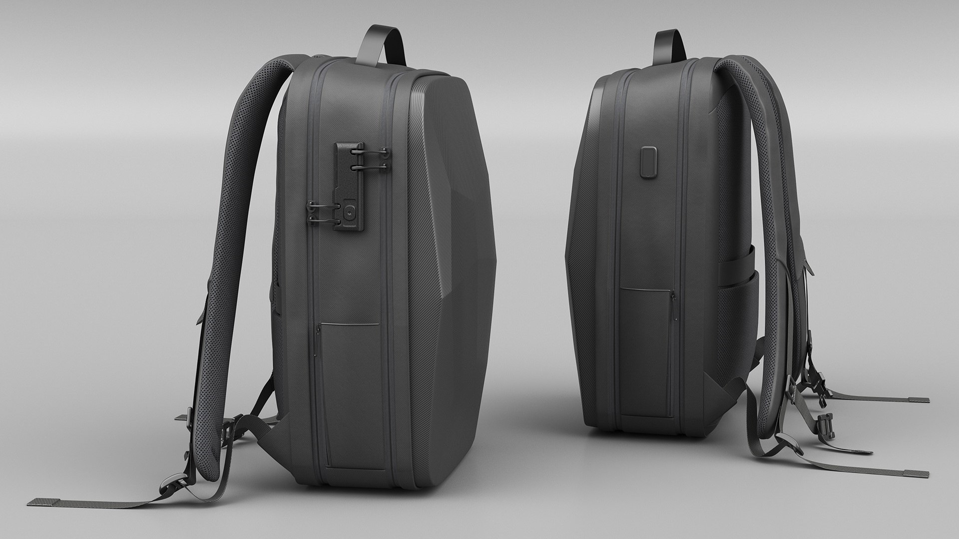 3D Waterproof Laptop Backpack Black Model - TurboSquid 2139428