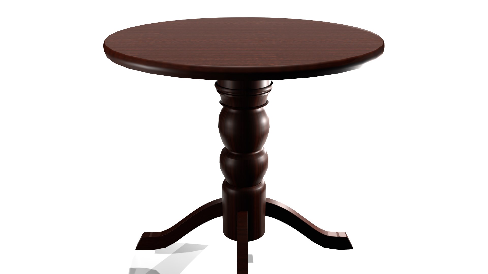 Round Wooden Table - TurboSquid 2436315