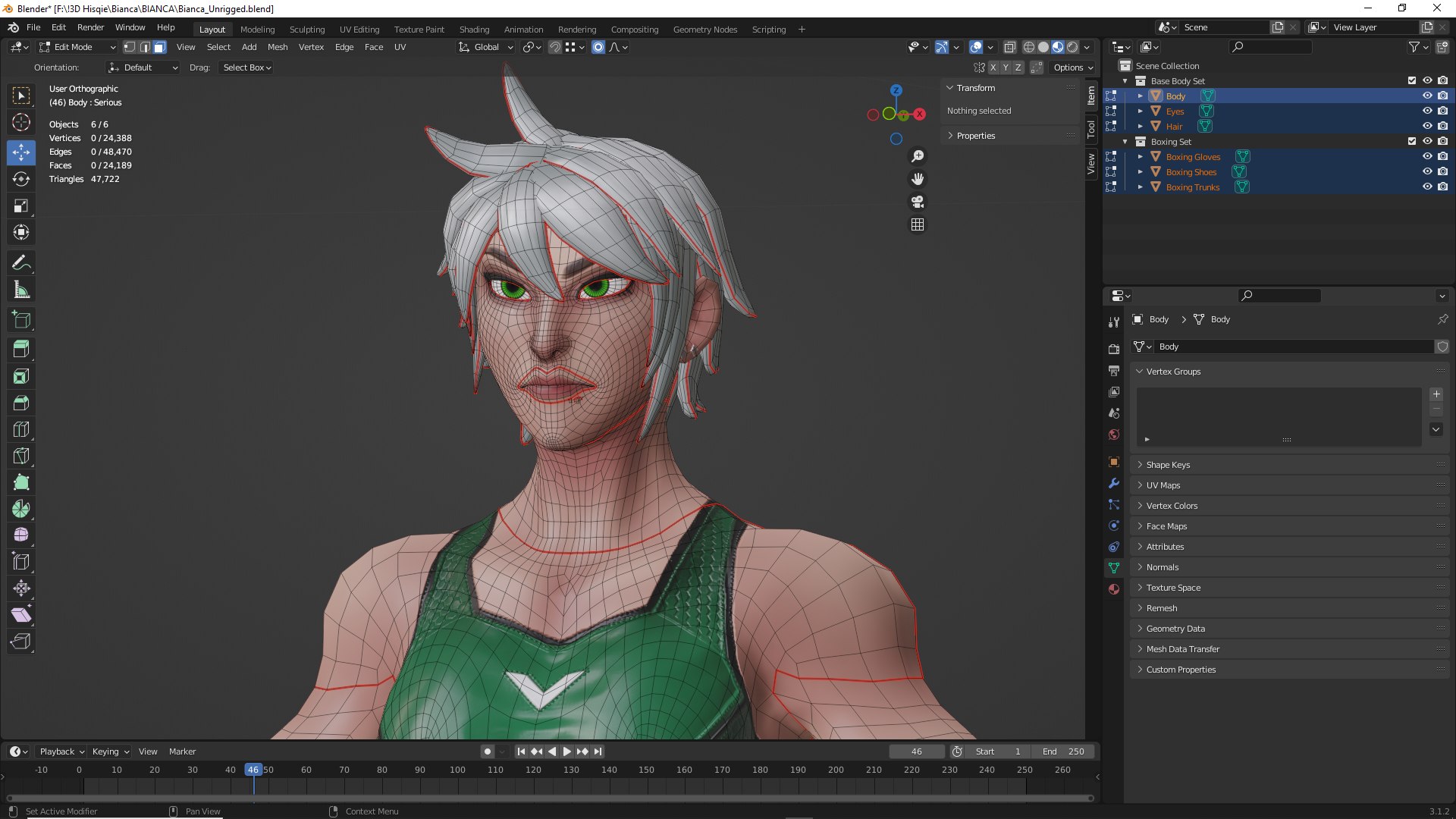 3D Low Poly - Female Boxer MMA Fighter - Bianca - TurboSquid 2208914