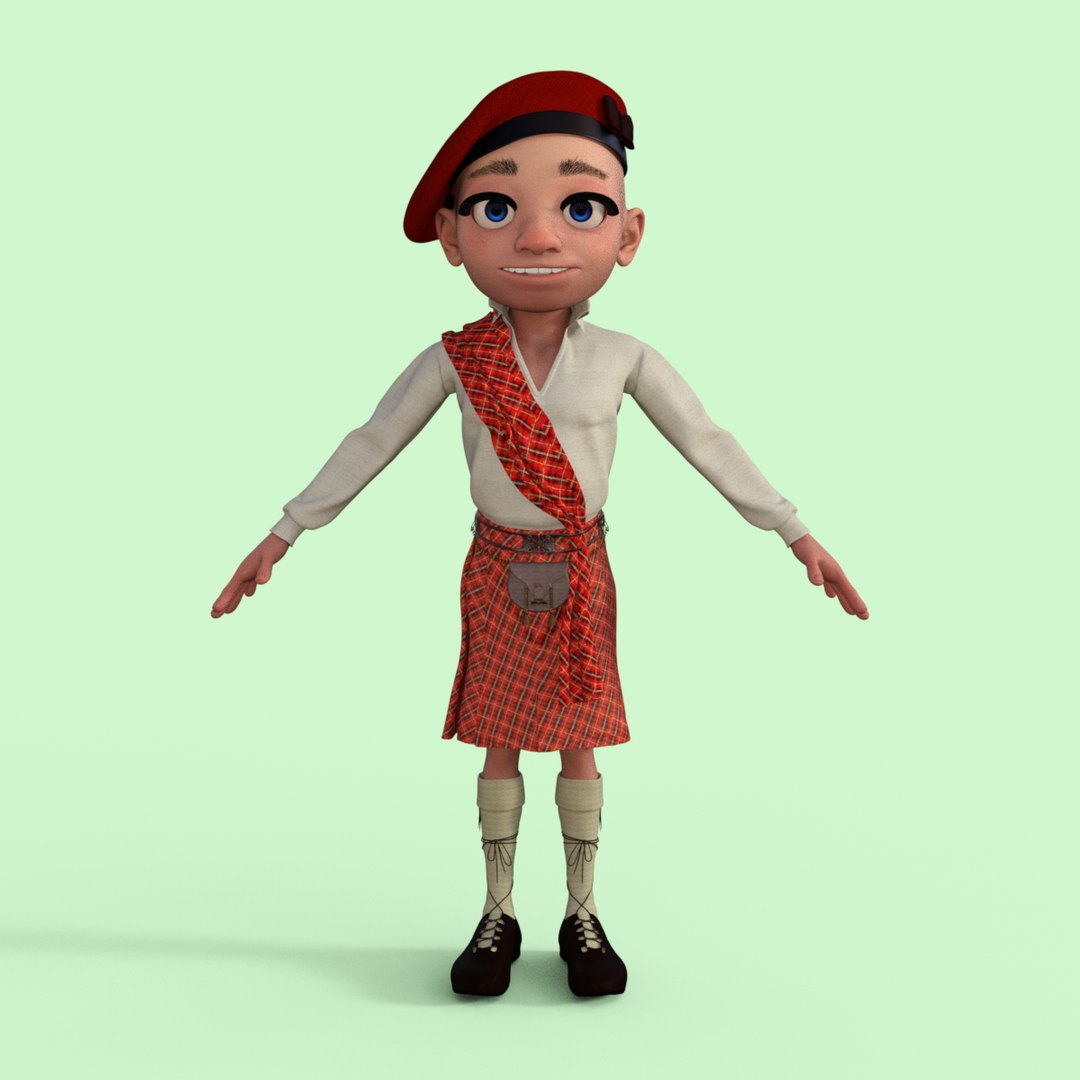 3D Cartoon Scottish Man model - TurboSquid 2020771