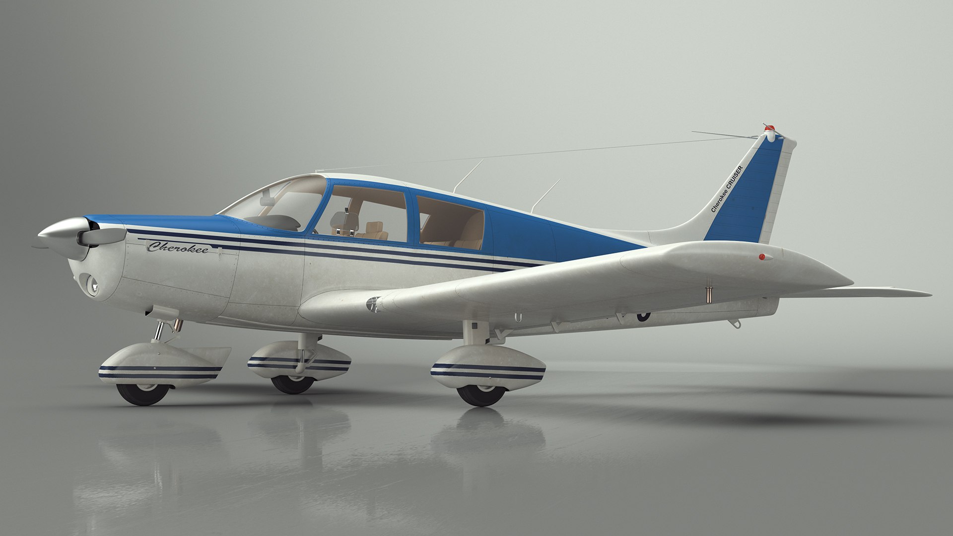 3d Personal Aircraft Piper Pa 28 Cherokee Turbosquid 2261415