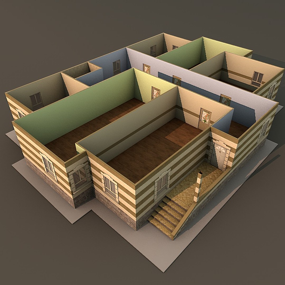 house interior building 3d model