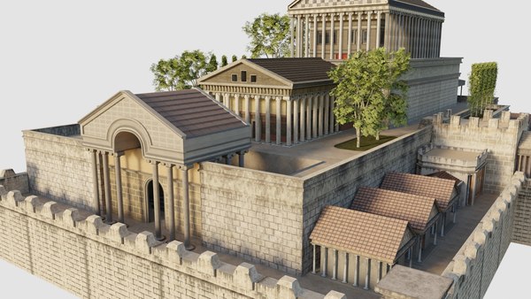 modelo 3d Antiguo castillo romano - TurboSquid 2186896