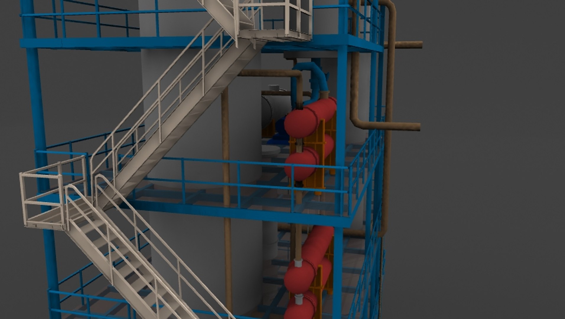 Hydrotreater Refinerys 3d Max