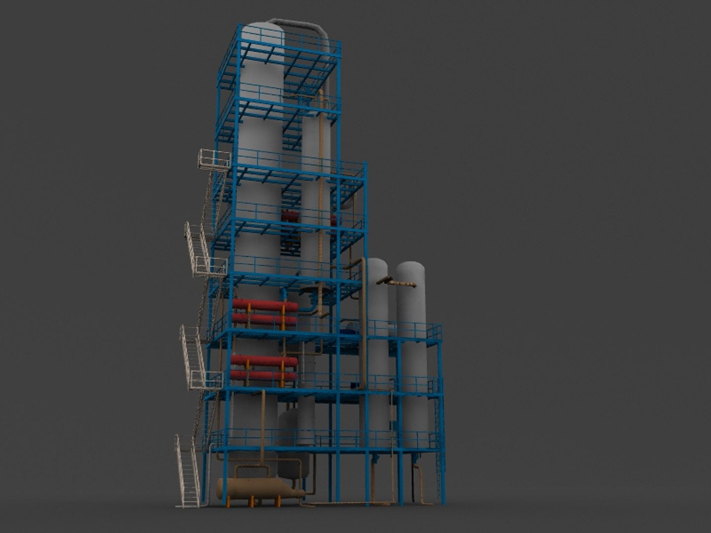 Hydrotreater Refinerys 3d Max
