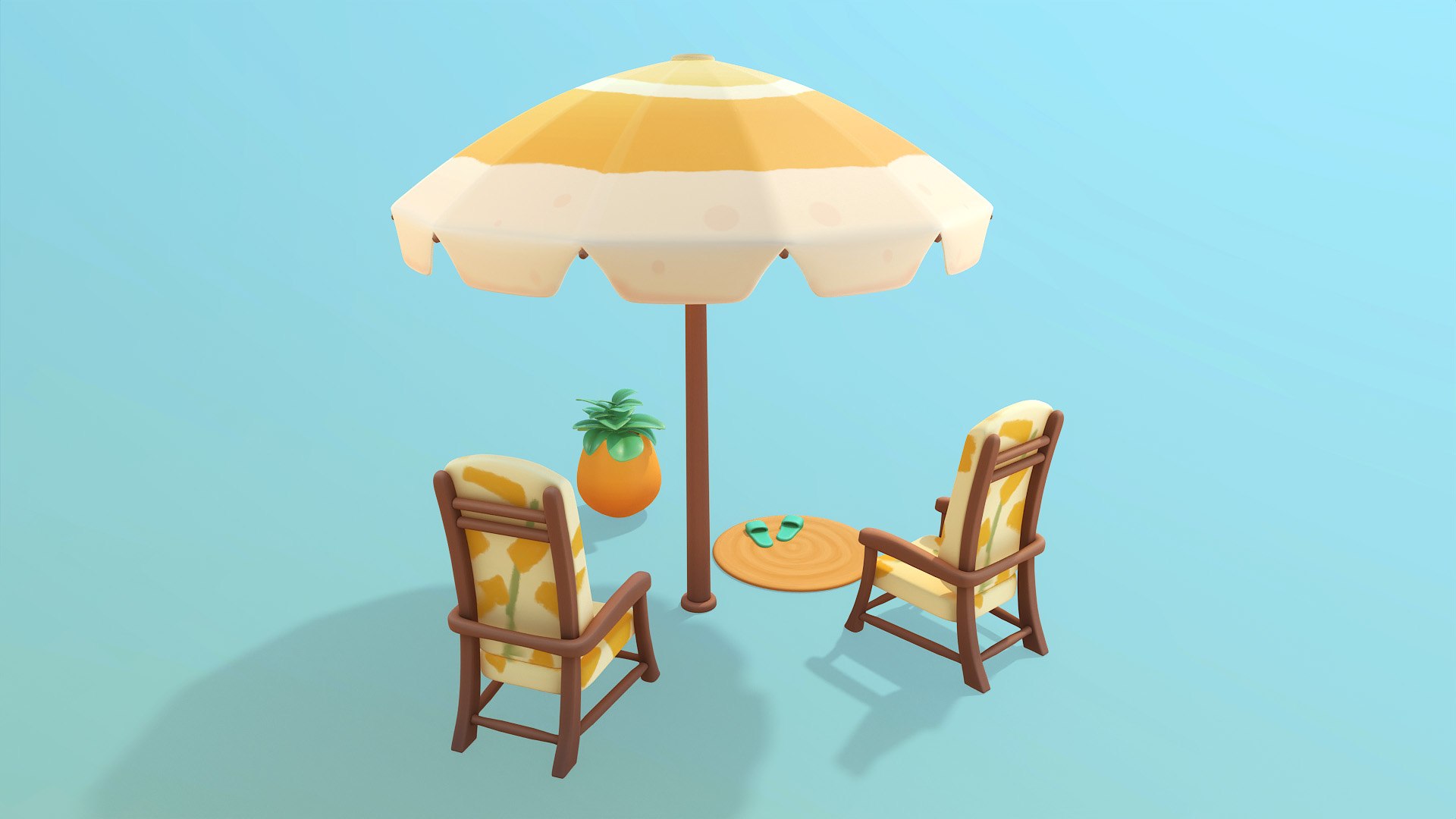 Summer Set 3D Model - TurboSquid 2065194