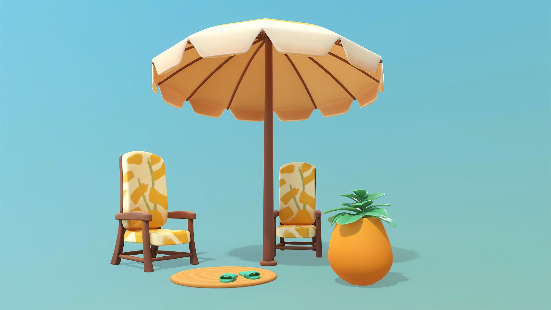 Summer Set 3D Model - TurboSquid 2065194
